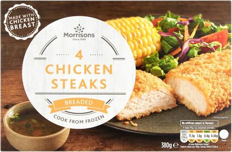 Morrisons Breaded Chicken Steaks Pack Of 4 Frozen Uk Grocery