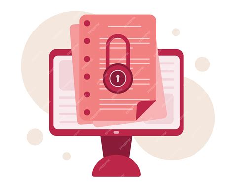 Premium Vector Secure Confidential Document Online Access With