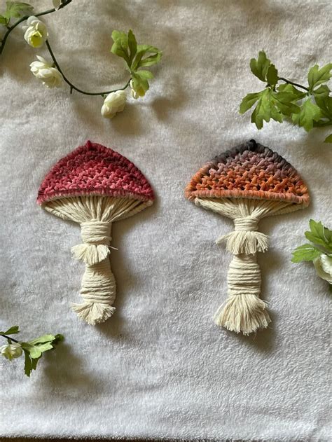 Macrame Mushroom Mushroom Wall Art Nature Inspired Mushroom Decor Macrame Mushroom Mushroom Wall Art Nature Inspired Mushroom Decor