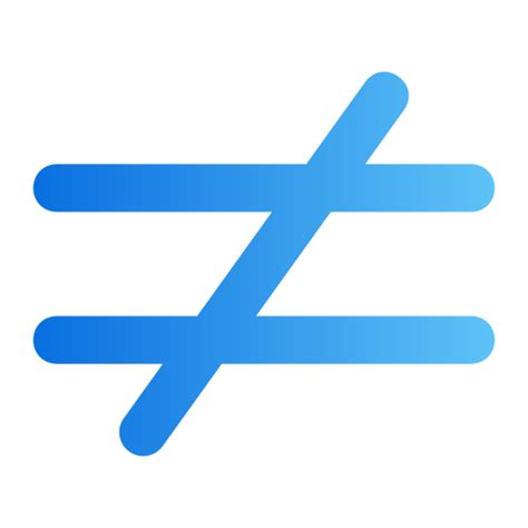 Is Not Equal To Generic Gradient Fill Icon