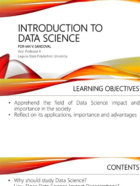 m1 d1 introduction to data science ppt by prof sandoval pdf