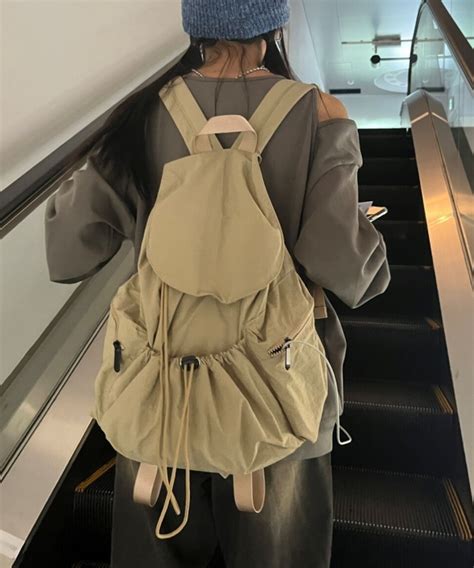 만다린트리 단독 노트북전용포켓👜지그재그1등🏆 당일출고🚚노트북수납🔥 디토 스트링 백팩 나일론 복조리백 보부상백 학생