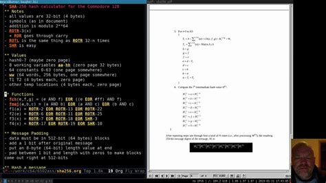 C128 Assembly Programming 24 Sha 256 Part 0 Youtube
