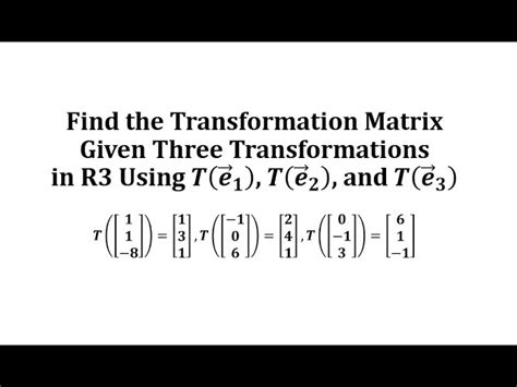 find transformation matrix between two sets of points