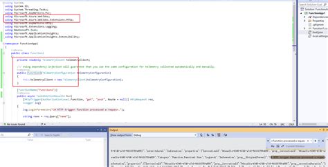 Dependency Injection Add Telemetry Logs In Application Insights Of Trigger Function In