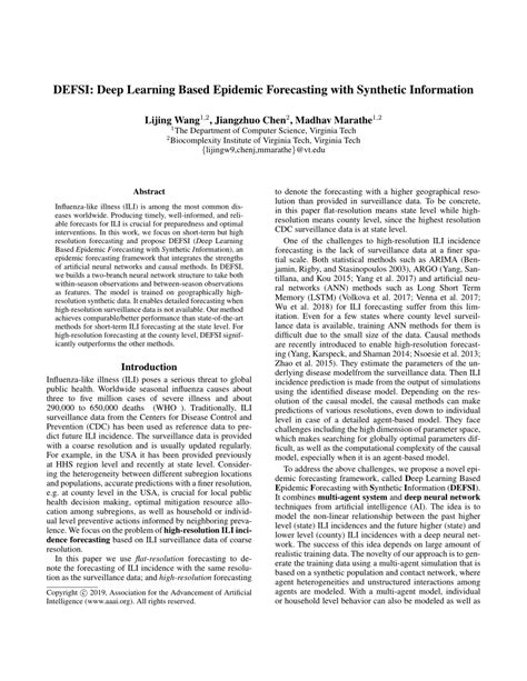 Pdf Defsi Deep Learning Based Epidemic Forecasting With Synthetic
