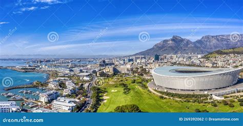 Aerial View Of Cape Town City In Western Cape Province In South Africa