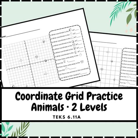 Coordinate Grid Practice Bundle 5 Themes Teks 611a Tpt