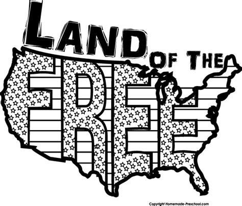 Patriotic Clip Art Free Black And White