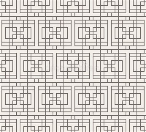 Geometric Abstract Seamless Pattern Linear Motif Background Stock Vector Illustration Of