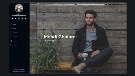 Responsive Personal Portfolio Landing Page With Source Code Html Css And Js Portfolio Website