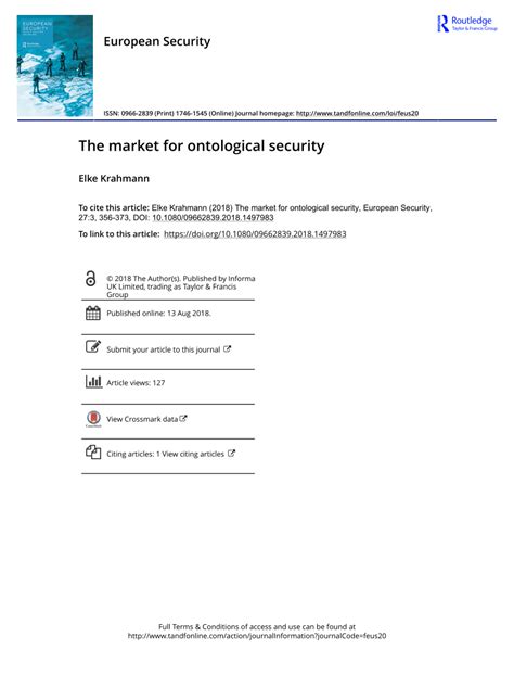 Pdf The Market For Ontological Security