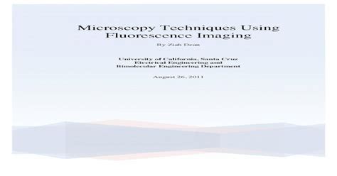 Pdf Microscopy Techniques Using Fluorescence Imaging Dokumen Tips