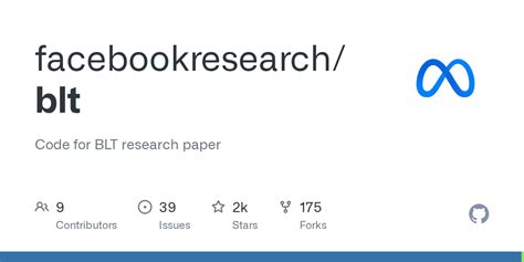 github facebookresearch blt code for blt research paper