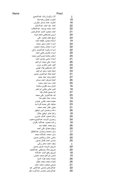 درجات عملى Pdf
