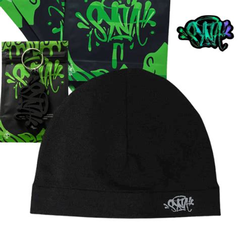 Gorro Syna Negro Bolsa Y Stickers Dripping