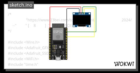 NTP OLED Wokwi ESP32 STM32 Arduino Simulator