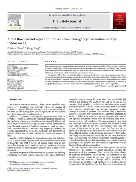 Fast Flow Control Algorithm For Real Time Emergency Evacuation Pdf