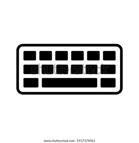 Illustration Computer Keyboard Icon Outline Style Stock Vector Royalty Free 1957374061
