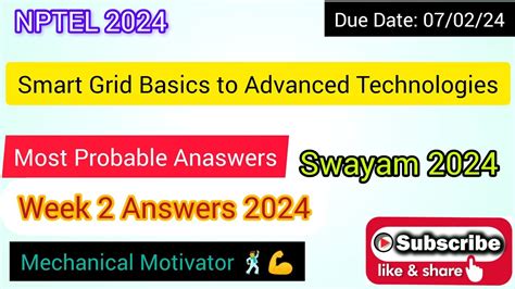 smart grid basics to advanced technologies week 2 quiz assignment 2