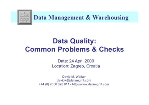 etis09 data quality common problems and checks presentation