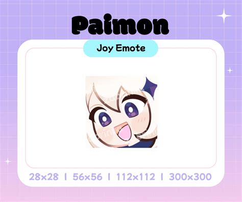 Paimon Emote Joy Genshin Impact Paimon Snack Twitch Etsy