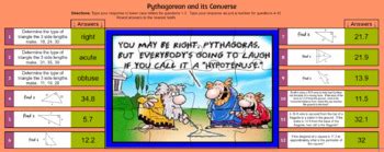 Pythagorean Theorem And Its Converse PUZZLE REVEAL By Jan Dayton