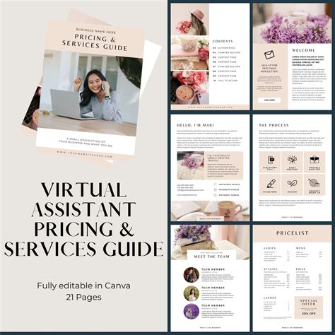 Virtual Assistant Service And Pricing Guide Template Client Welcome