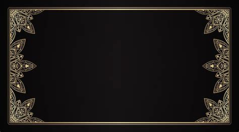 골드 장식 프레임 간단한 배경 프리미엄 벡터