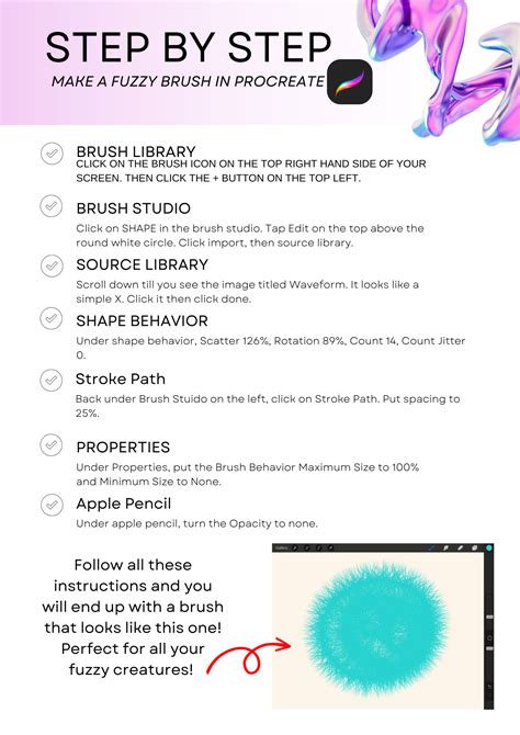 Crafting With Vinyl Decals And Digital Art How Tos How To Make A Fuzzy Brush In Procreate