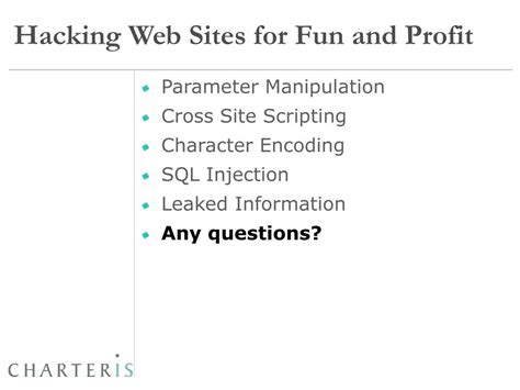 Ppt Hacking Web Sites For Fun And Profit Powerpoint Presentation