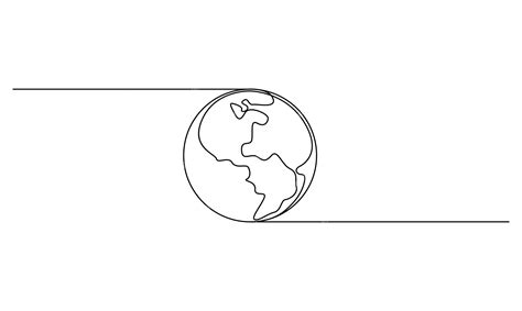 Premium Vector Vector Continuous One Simple Single Abstract Line Drawing Of World Map Isolated