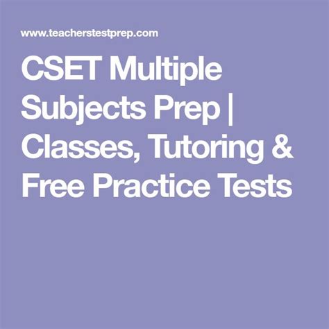 Cset Multiple Subjects Prep Free Practice Tests
