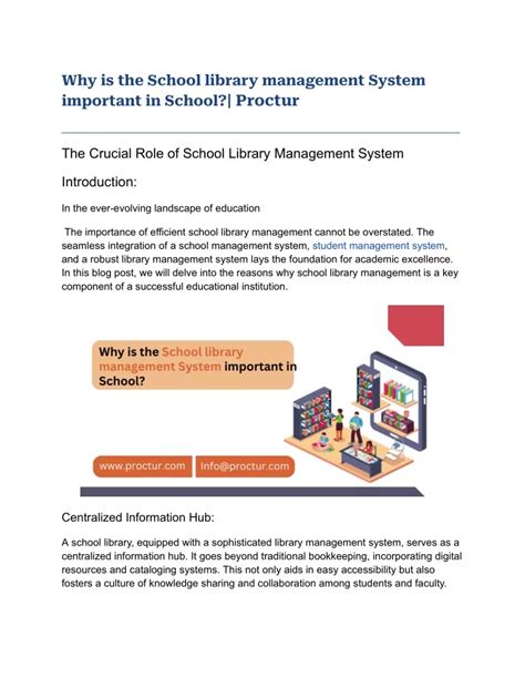 Ppt Why Is The School Library Management System Important In School