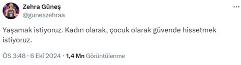 Zehra Güneş Kadın Cinayetlerine Isyan Etti Yaşamak Istiyoruz Tr