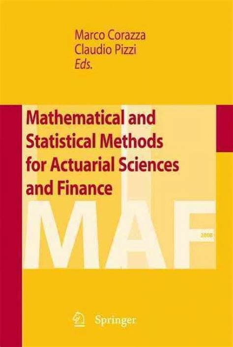 Mathematical And Statistical Methods For Actuarial Sciences And Finance Hardcover Walmart