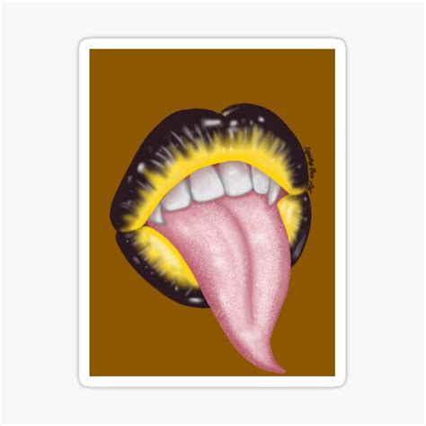 Bumble Bee Lips Sticker For Sale By Squishybeeart Redbubble
