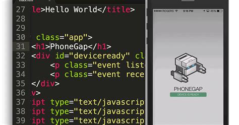 programming steps how to install phonegap and create app projects