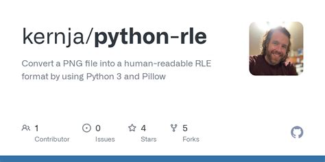 Github Kernjapython Rle Convert A Png File Into A Human Readable