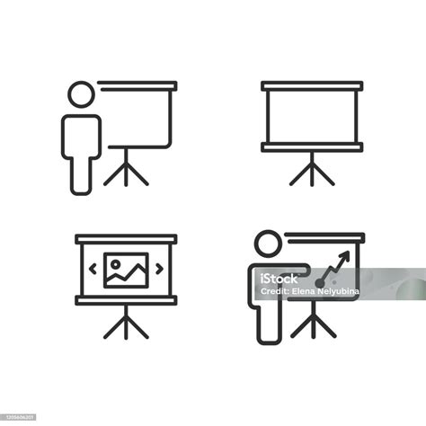 교육 프리젠 테이션 컨퍼런스 및 교육 세트 아이콘 비즈니스 사람 아이콘 집합입니다 벡터 그림입니다 경영자에 대한 스톡 벡터 아트 및 기타 이미지 Istock