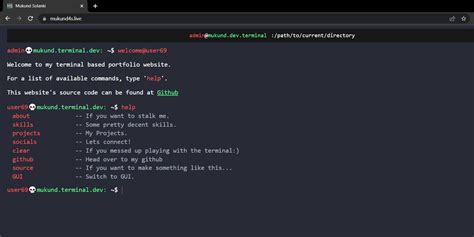 GitHub Mukundsolanki Terminal Portfolio Ubuntu Style Terminal Theme Based Portfolio Website