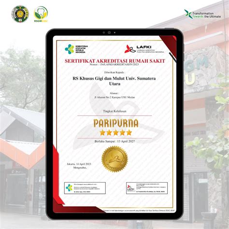 Rsgm Usu Akreditasi Paripurna Rumah Sakit Gigi Dan Mulut Universitas Sumatera Utara
