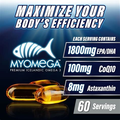 Suplemento De ácidos Grasos Omega 3 Myogenix Myomega Premium Islandés Omega 3 Suplemento Para