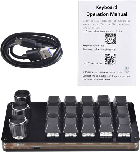 Mini Keyboard 15 Key 3 Knob Programmable Keypad Diy Hot