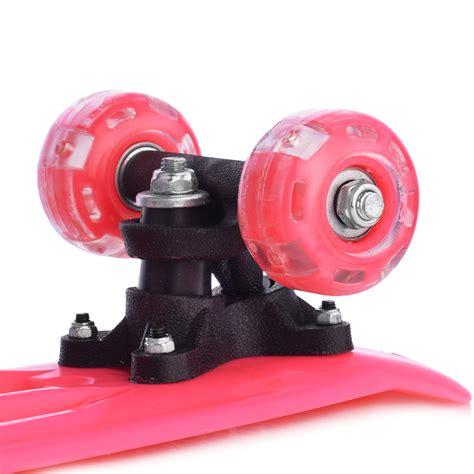 Пенни борд ROCKET детский розовый 42 см колеса PVC светятся купить по ...