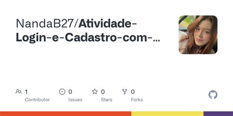 Github Nandab27atividade Login E Cadastro Com Bootstrap