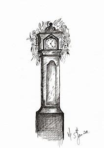 Grandfather Clock Drawing At Explore Collection Of