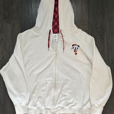 Disney Embroidered Mickey Mouse Christmas Zip Up Depop
