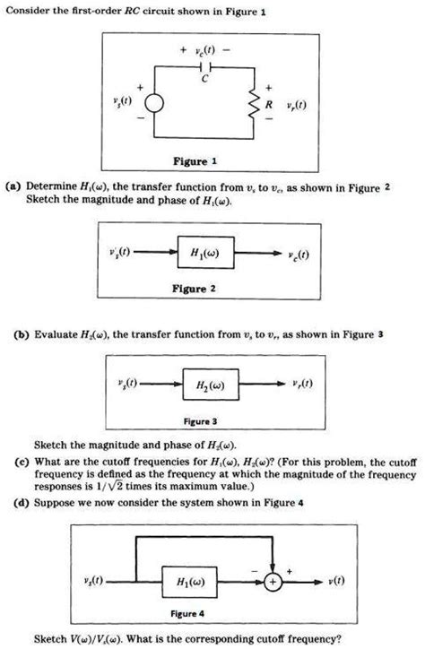 Solved Consider The First Order Rc Circuit Shown In Figure 1 Figure 1