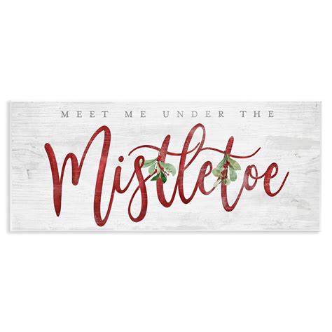 Stupell Industries Meet Me Under Mistletoe Wall Plaque Design By Mollie